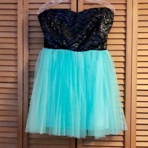Deb | Dresses | Deb Sequin Strapless Formal Dress | Poshmark